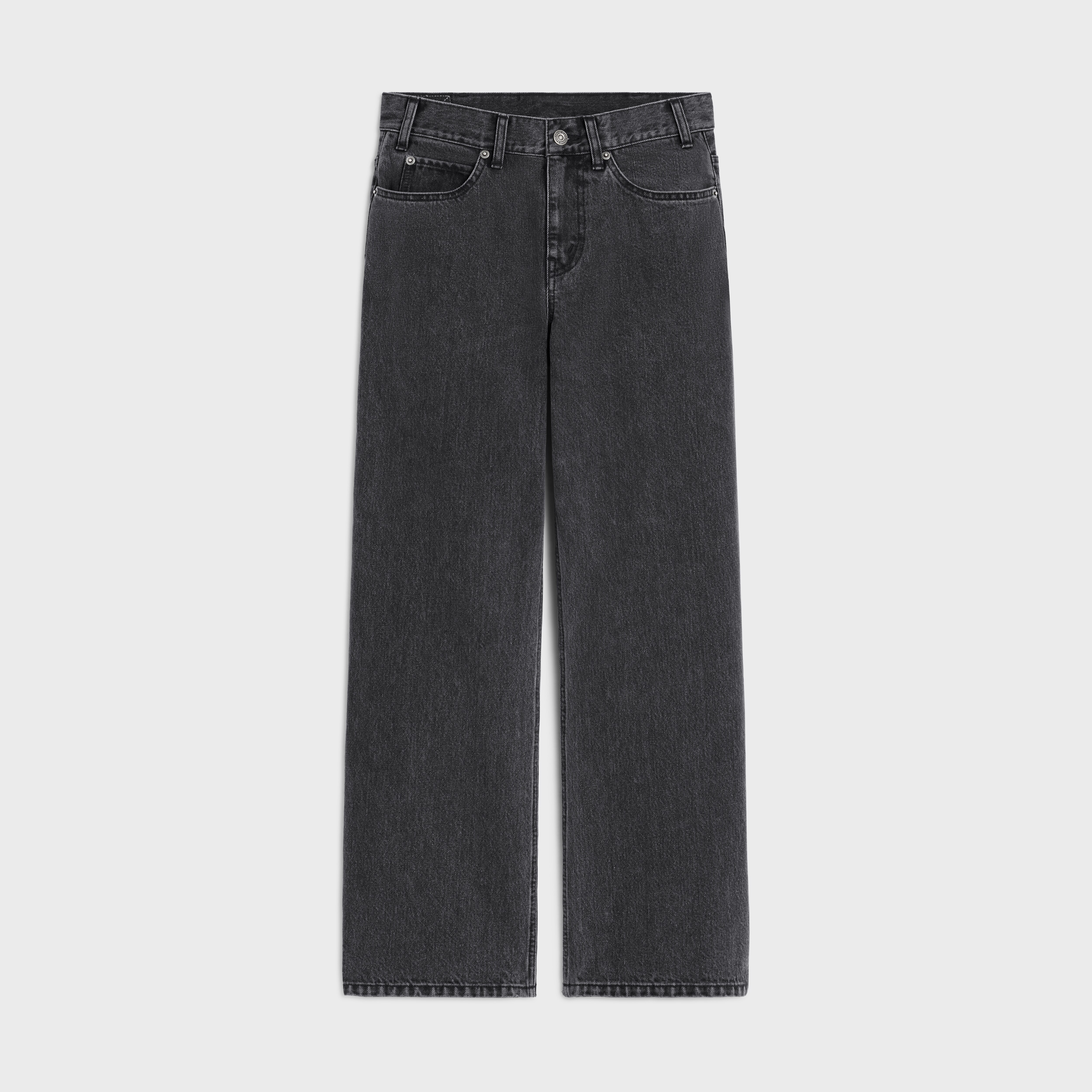 jolene jeans IN cotton Denim - CHARCOAL + DEBOSSED GOLD FOIL | CELINE