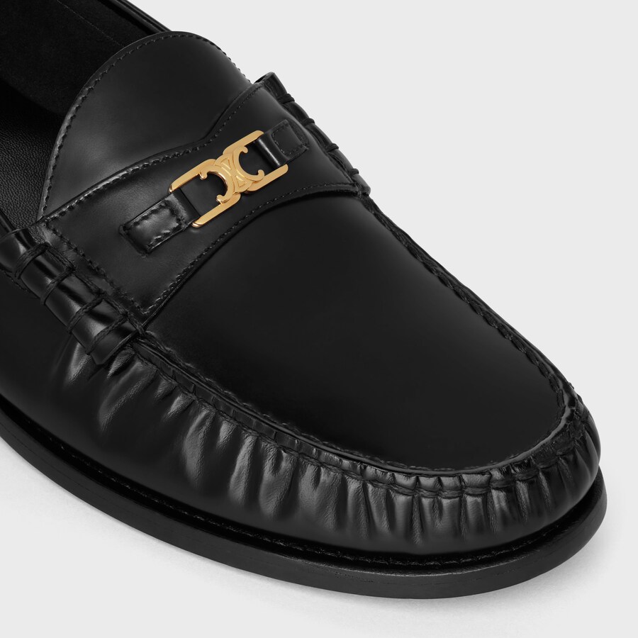 CELINE LUCO TRIOMPHE LOAFER IN POLISHED BULL - BLACK | CELINE