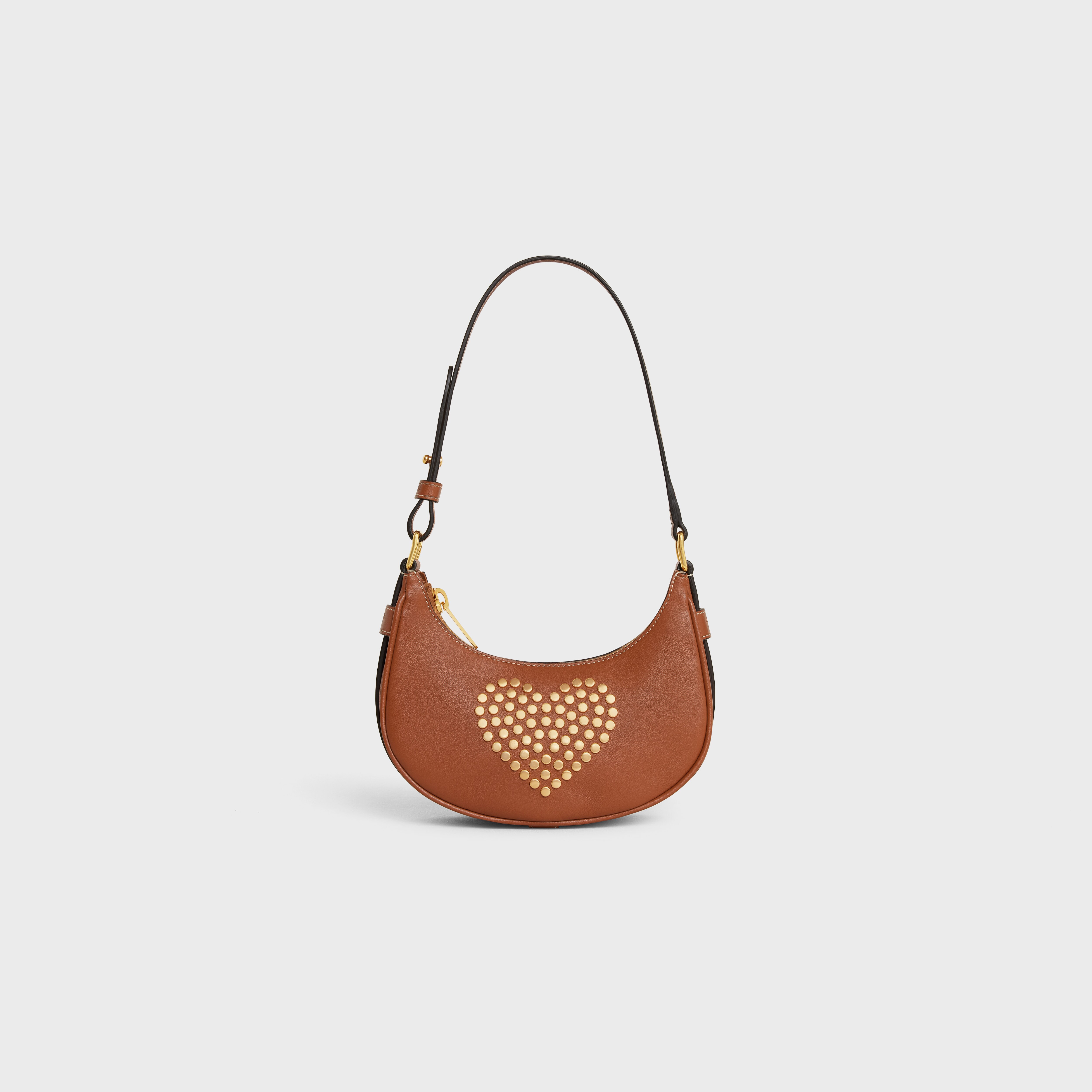MINI AVA in SMOOTH CALFSKIN WITH HEART STUDS - Tan | CELINE