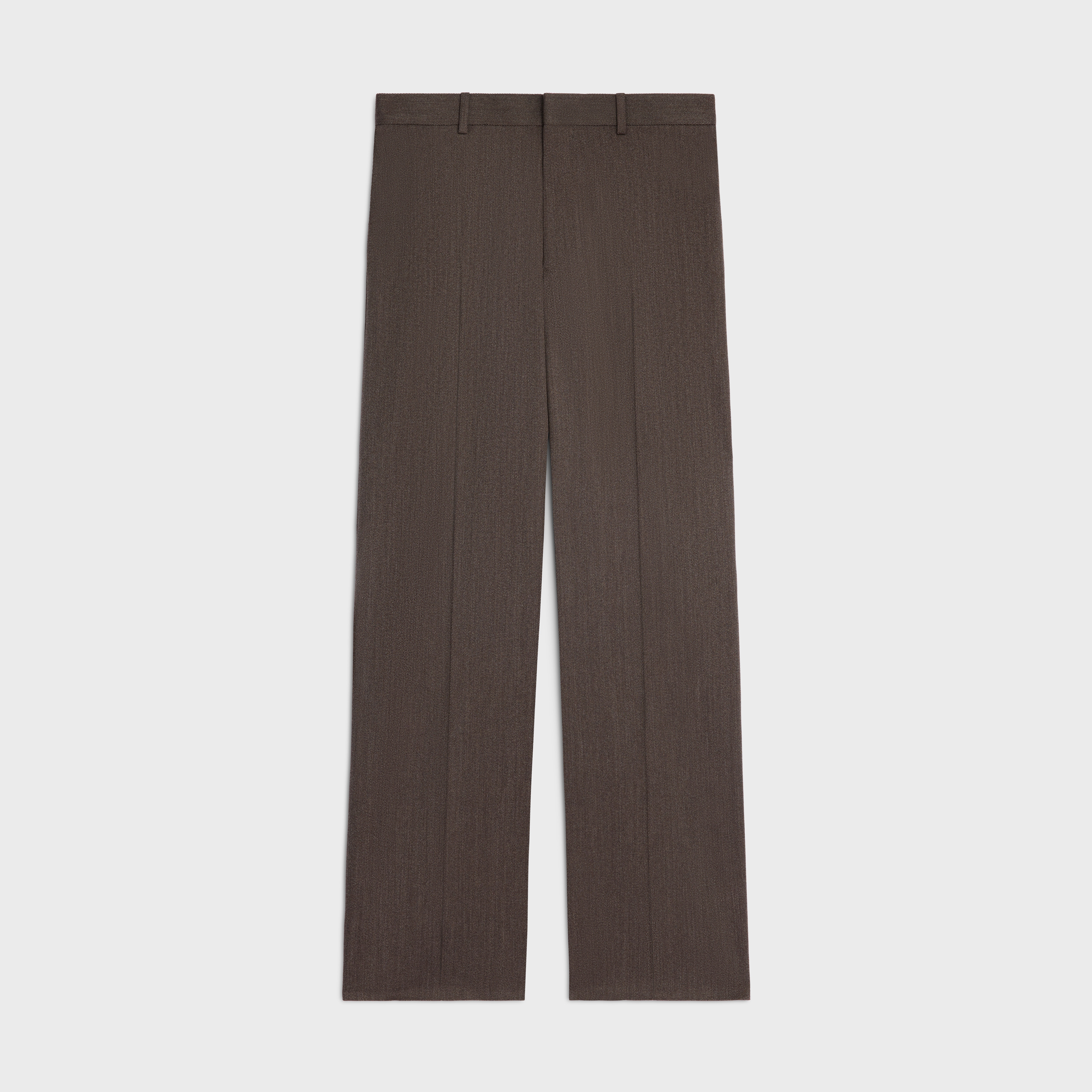 ethan trousers IN WOOL GABARDINE - BROWN | CELINE