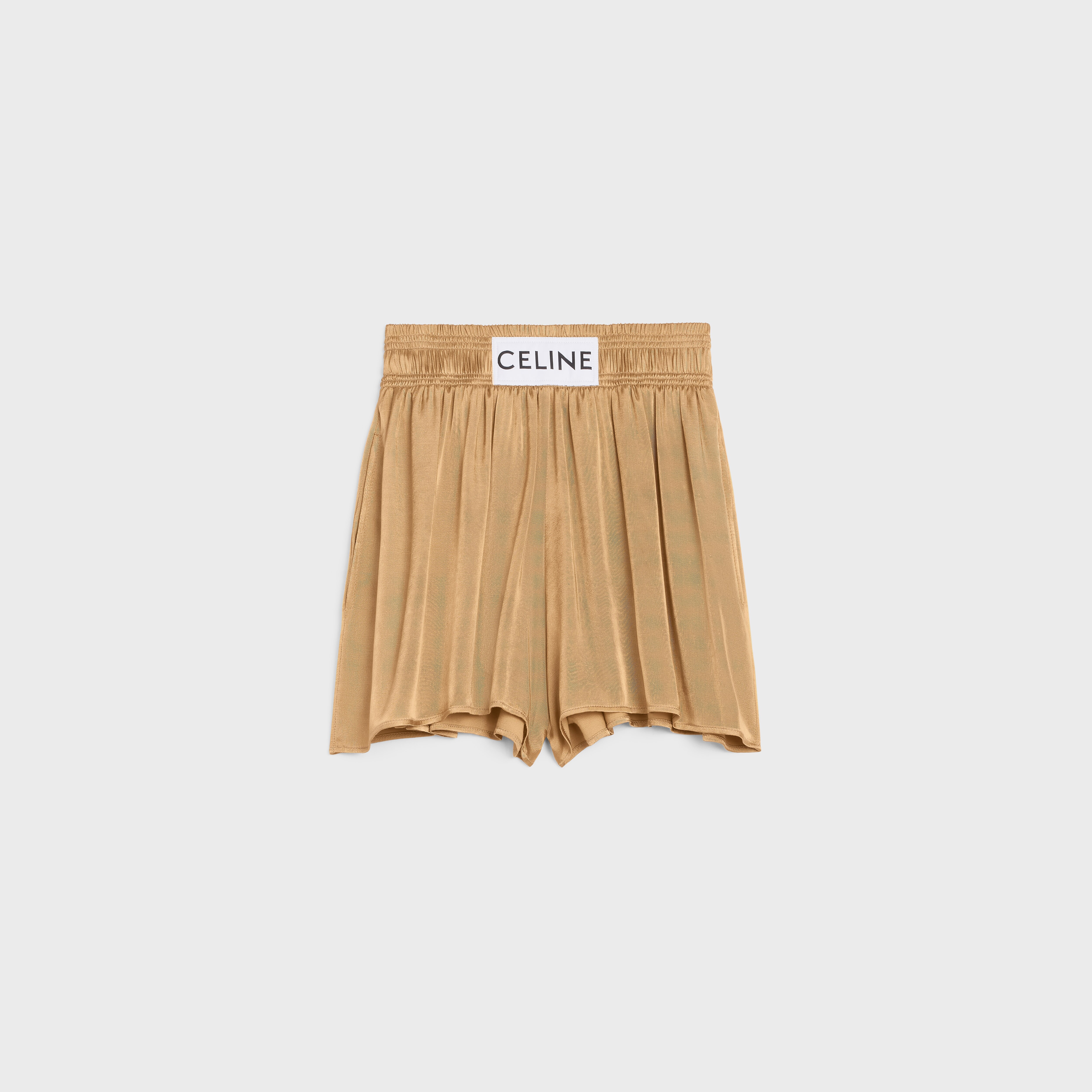 SATIN BOXING SHORTS - Mordore | CELINE
