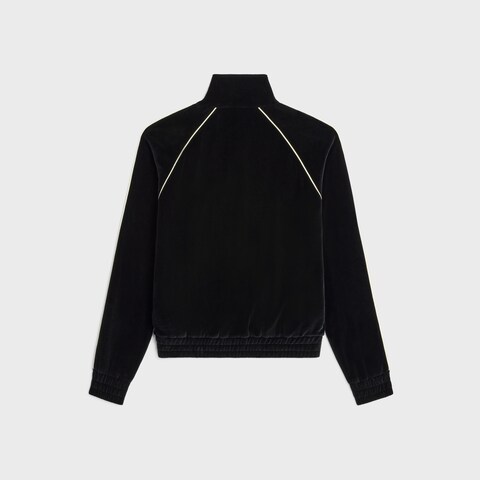 TRIOMPHE TRACKSUIT JACKET IN VELVET JERSEY - | CELINE
