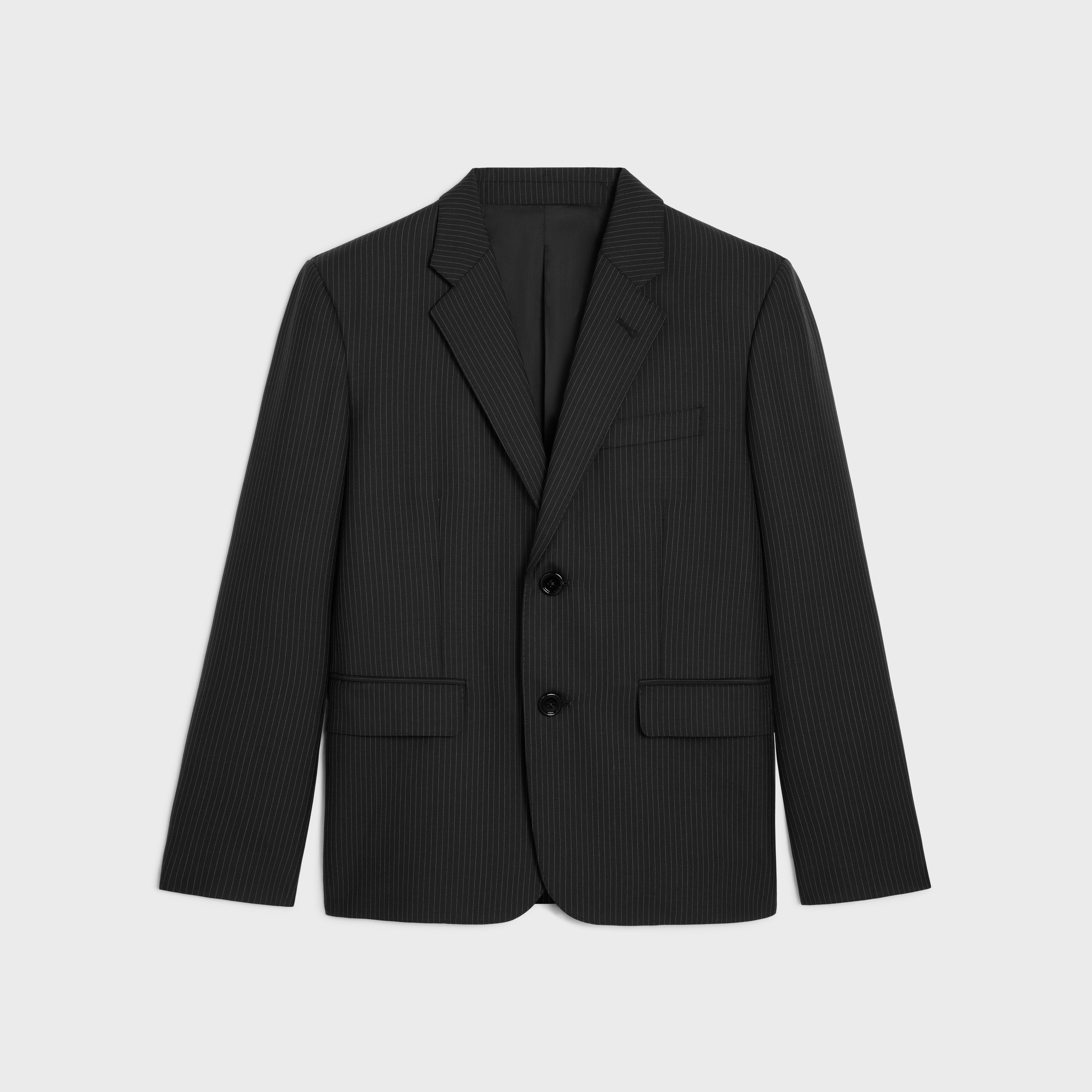 SORBONNE JACKET IN STRIPED WOOL - | CELINE