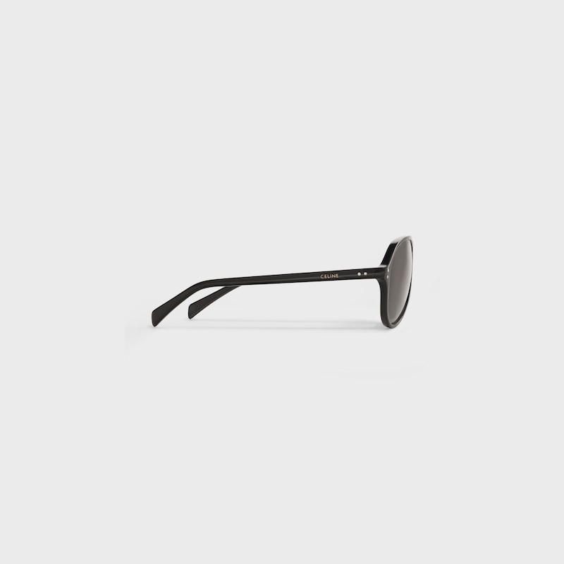 Black Frame 17 Sunglasses in Acetate with Polarized Lenses - null | CELINE