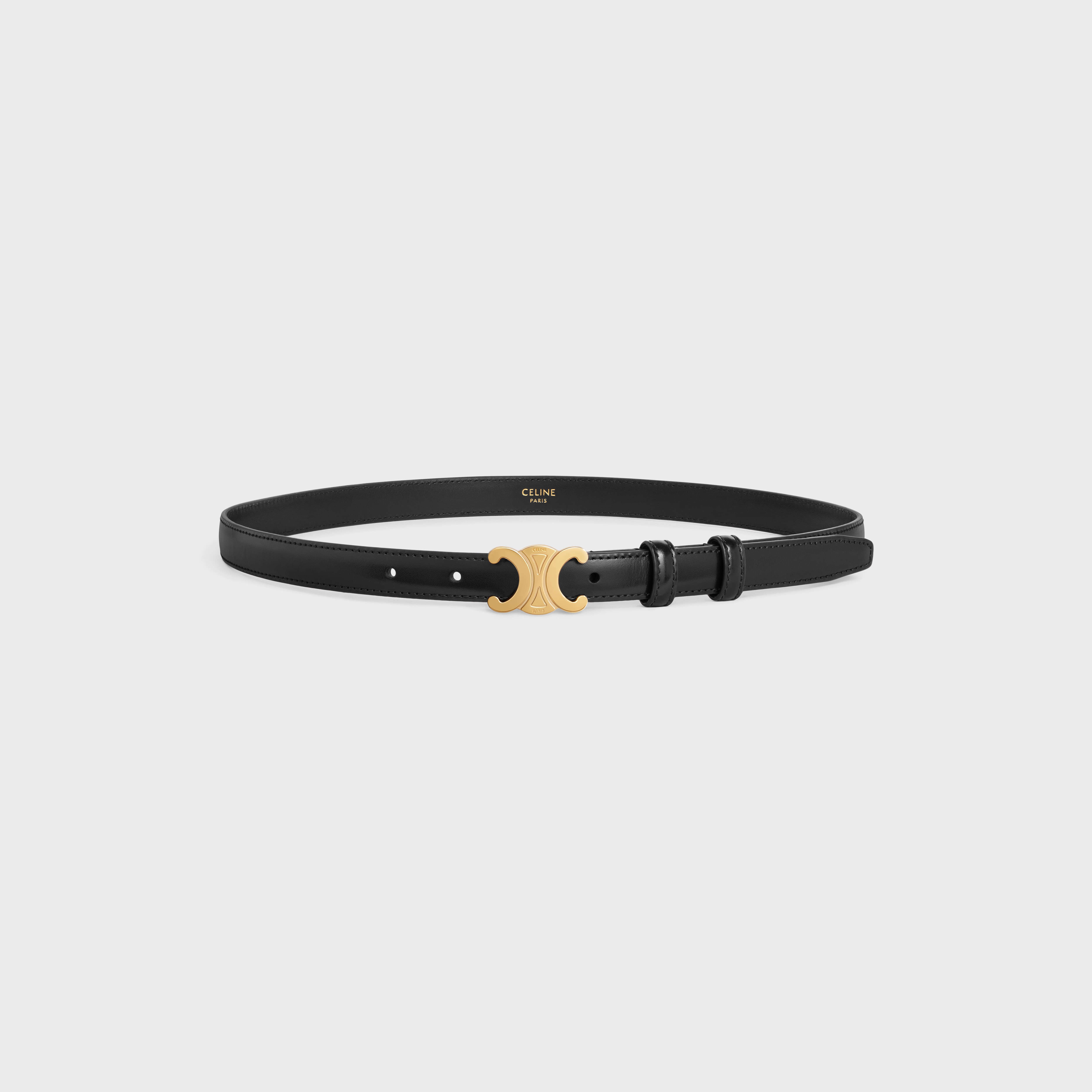 Small 18MM Triomphe Belt IN Taurillon Leather - BLACK | CELINE