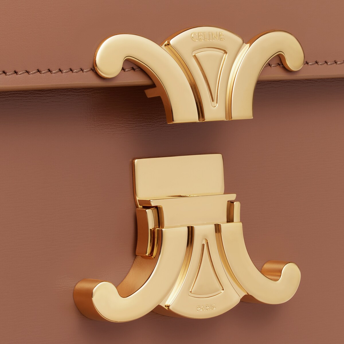 CLASSIQUE TRIOMPHE BAG IN SHINY CALFSKIN - BRONZE | CELINE