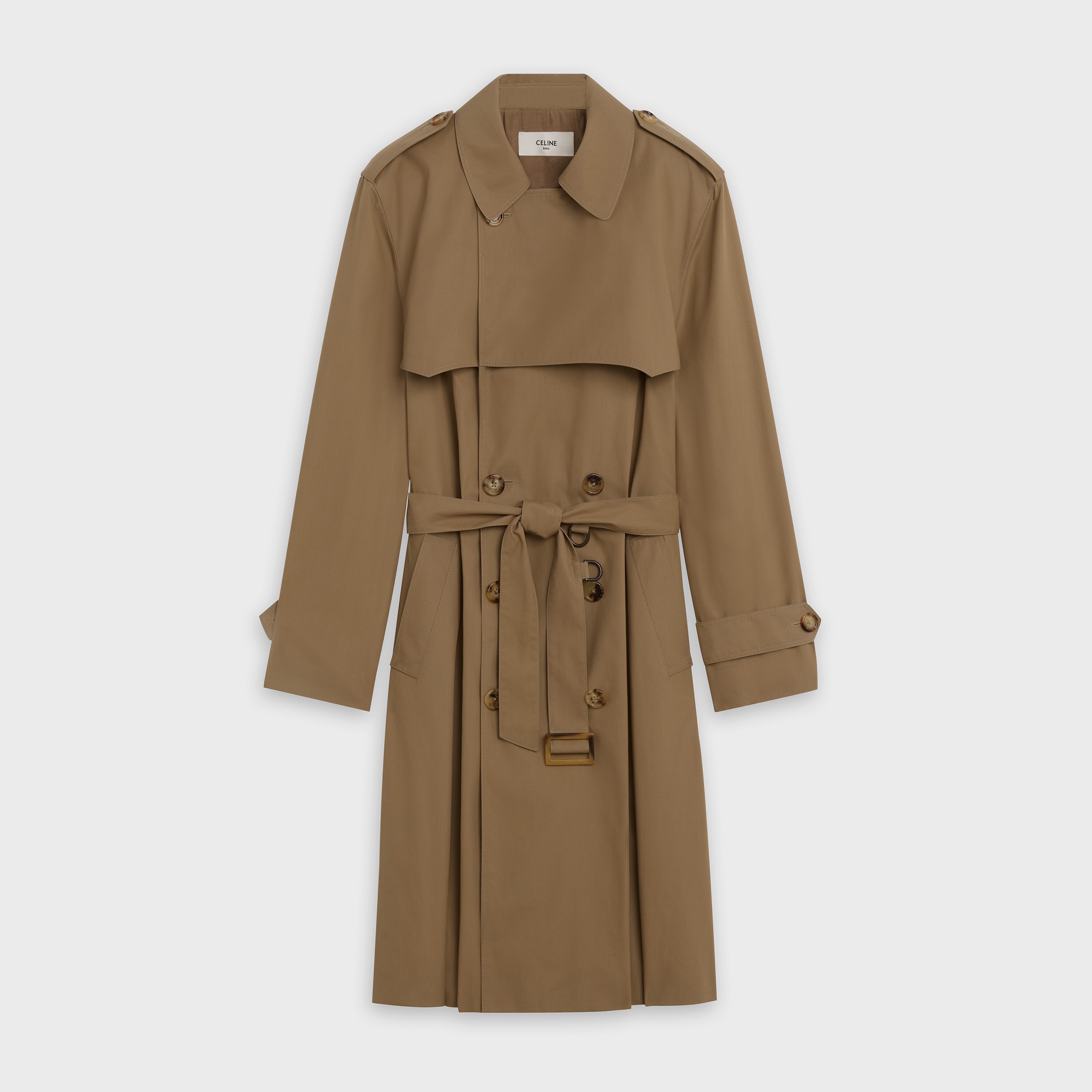 classic trenchcoat in technical cotton - null | CELINE