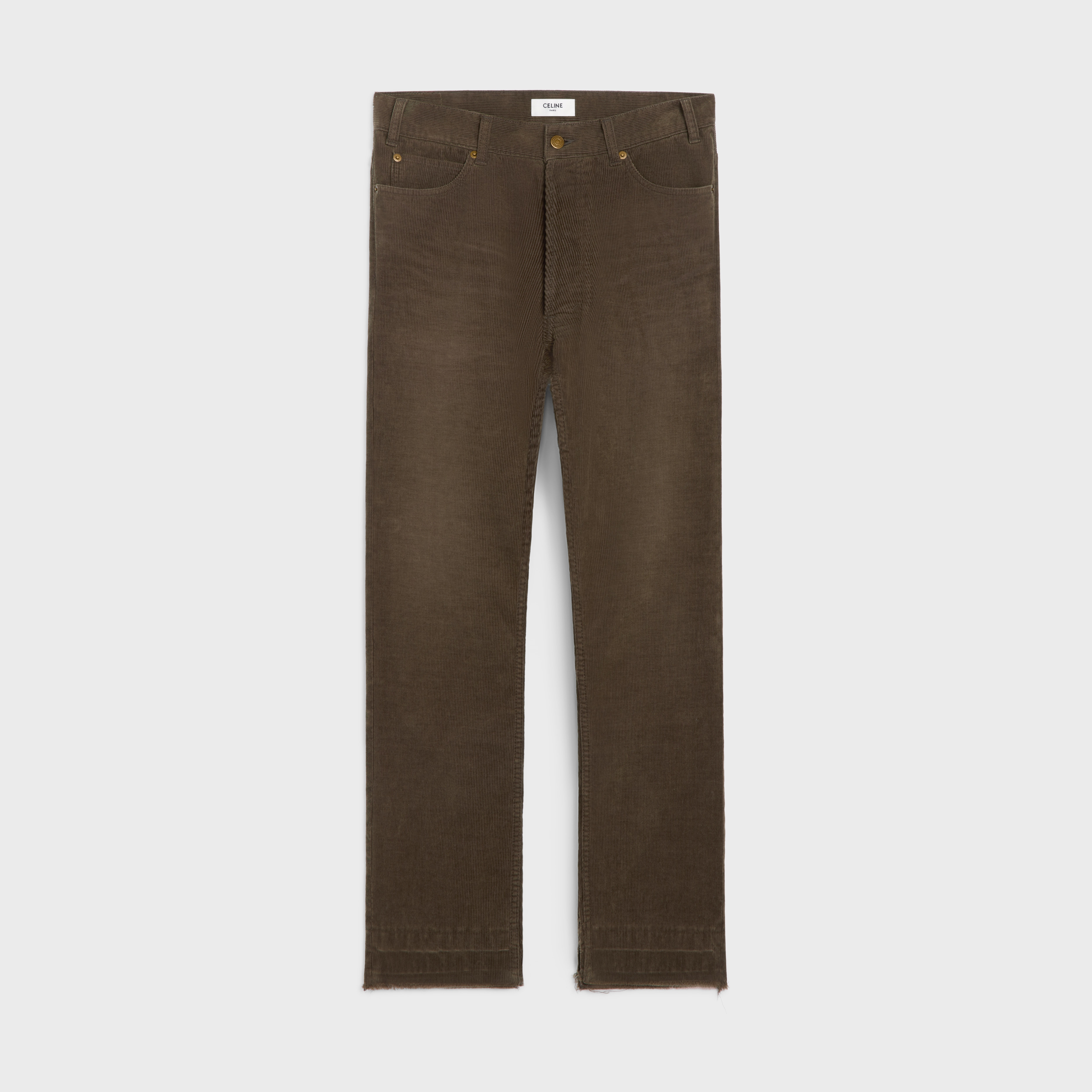 WESLEY JEANS IN CORDUROY - HAVANA BROWN ROBIN'S RINSE | CELINE