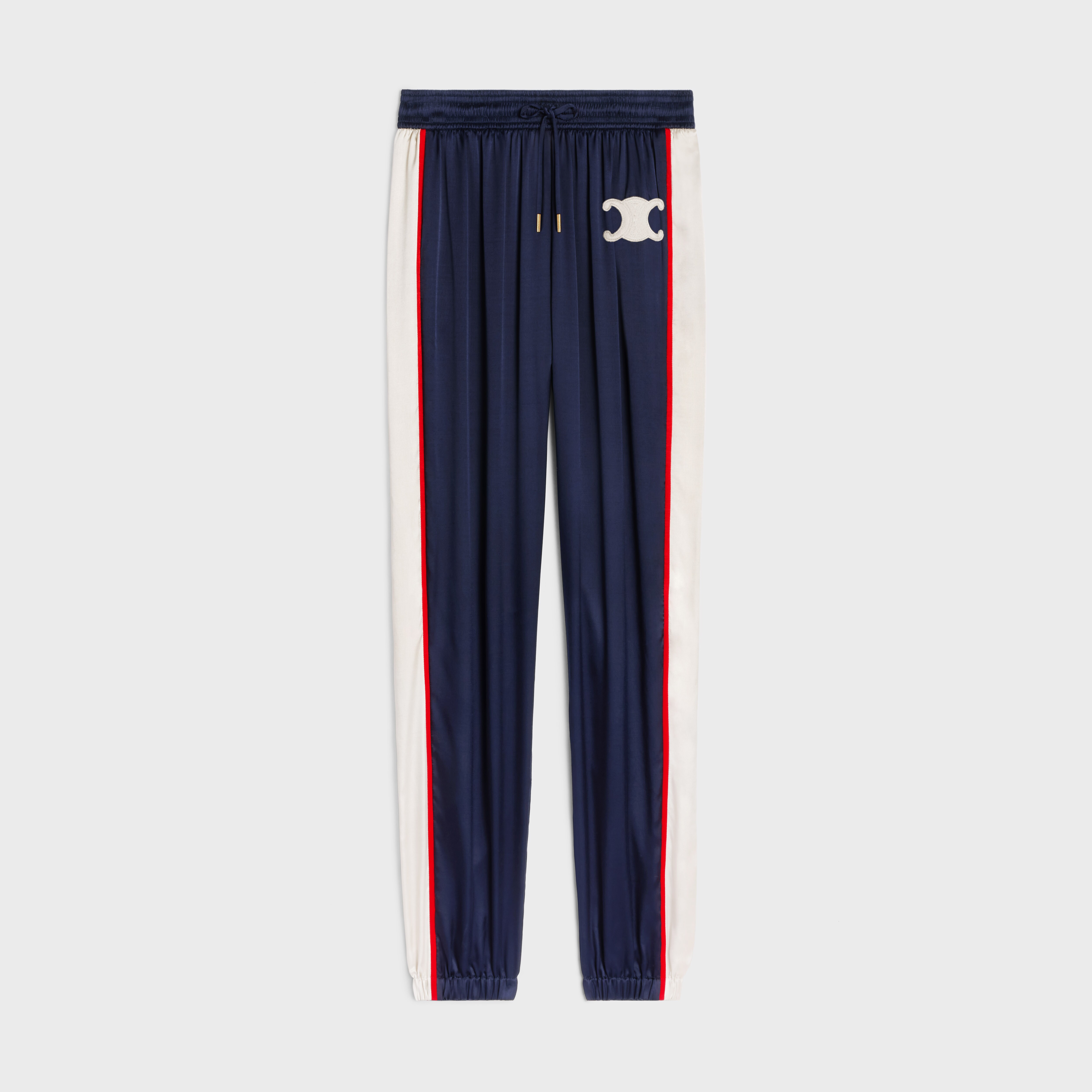 athletic pants in satin - Navy | CELINE
