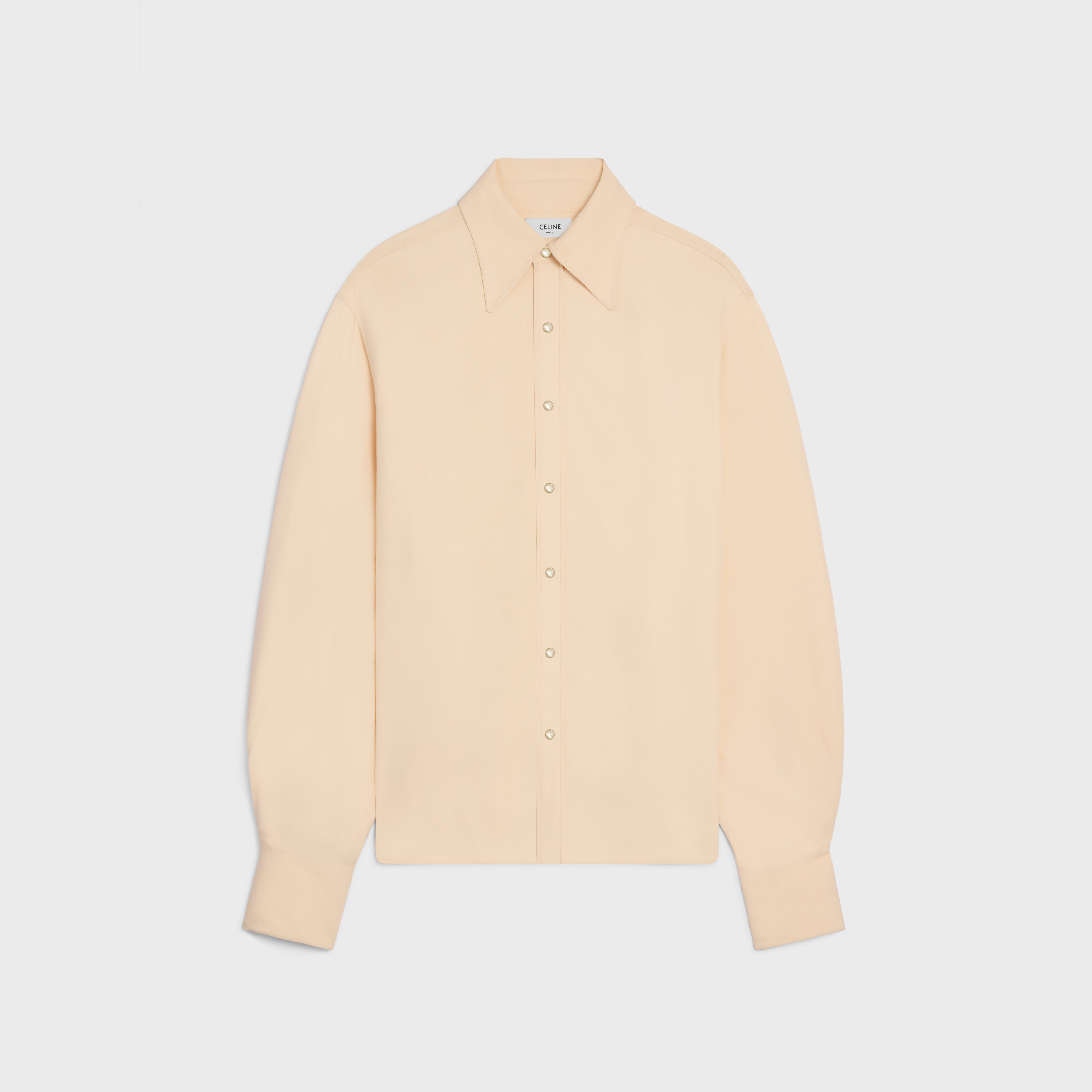 CAMISA DE VISCOSA Y CADY DE SEDA - VAINILLA | CELINE